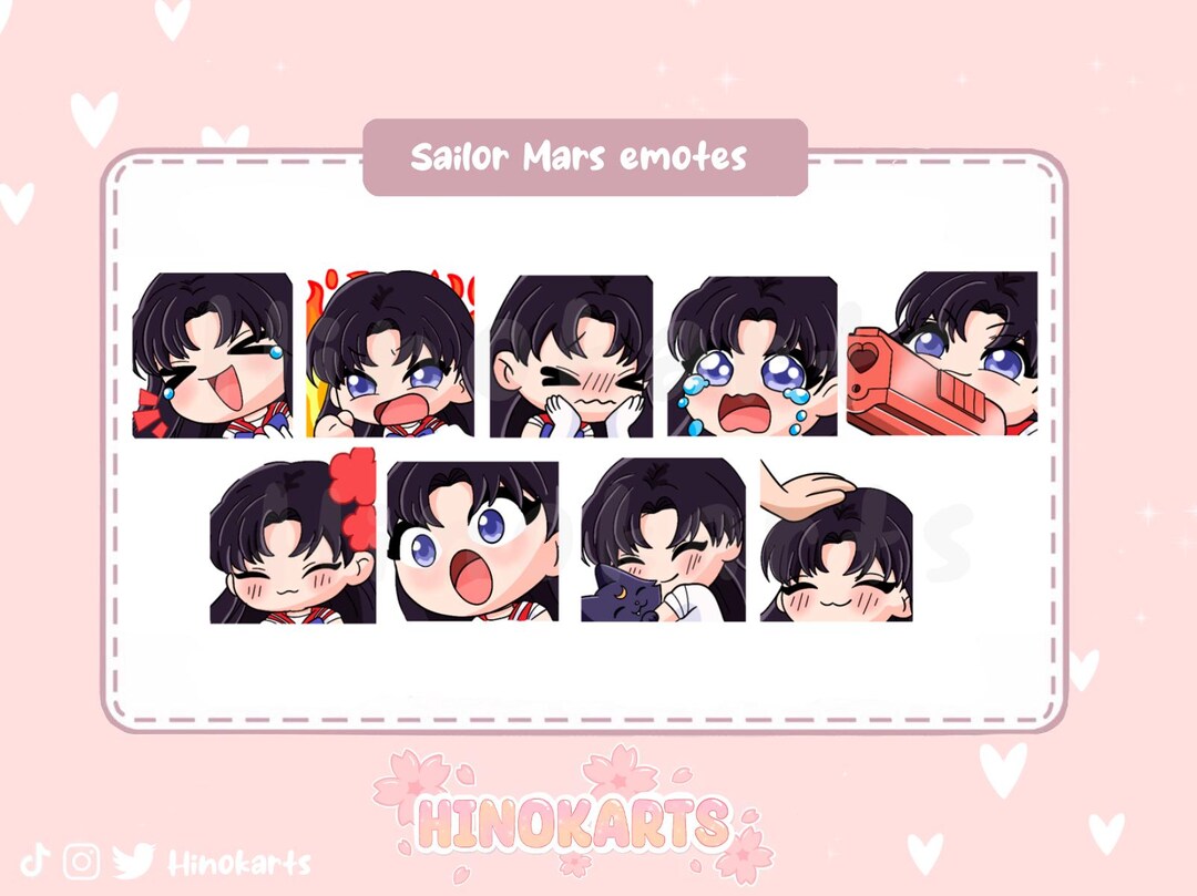 Sailor Mars Twitch Emotes Sailor Moon Twitch Bit Sub Magical Girls ...