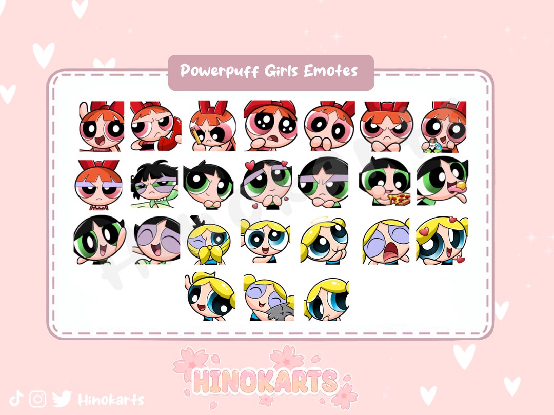 Pack Powerpuff Girls Twitch Emotes Blossom Bubbles Buttercup Twitch ...