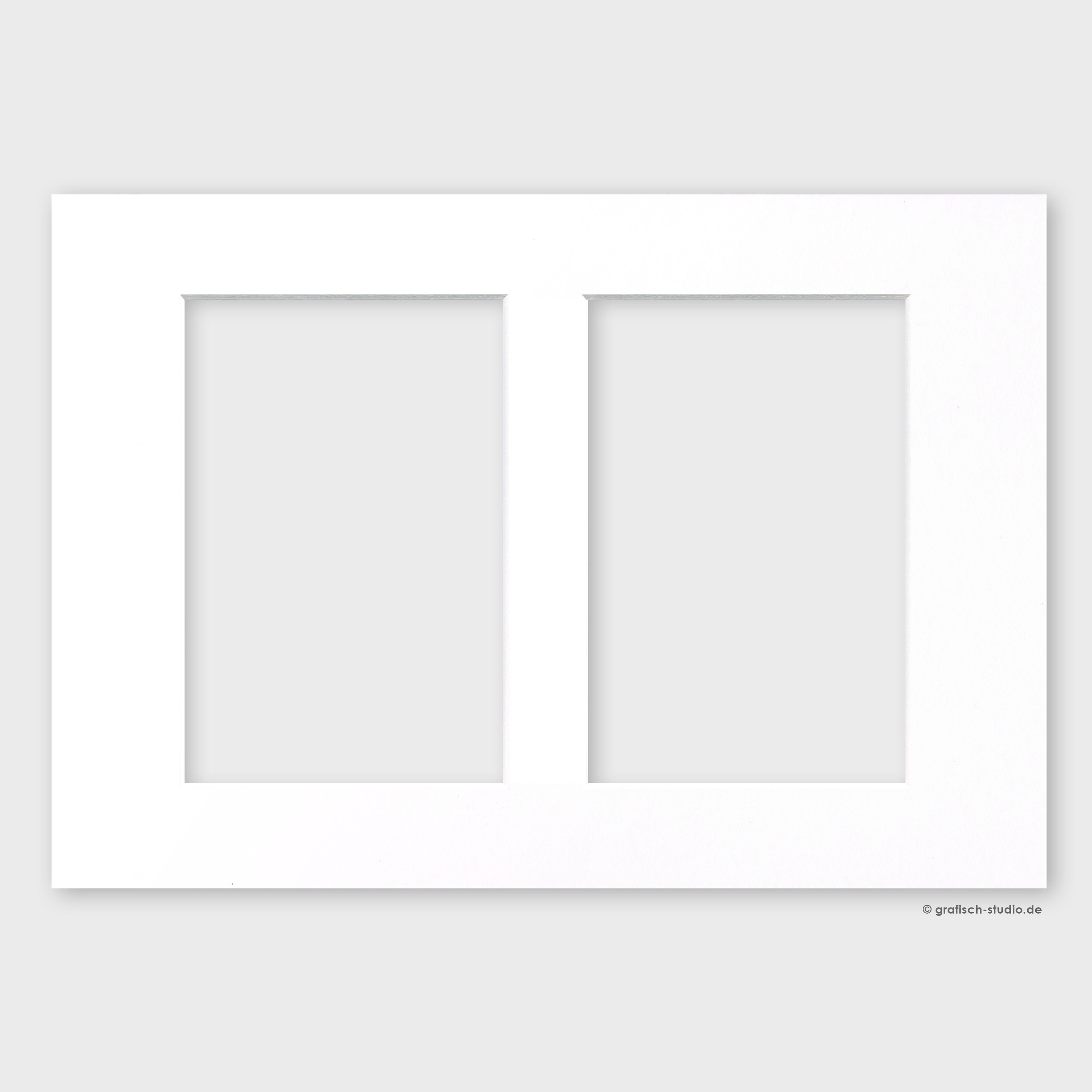 Passepartout DIN A4 With 2 Cutouts for Photos 15 X 10 Cm, White - Etsy