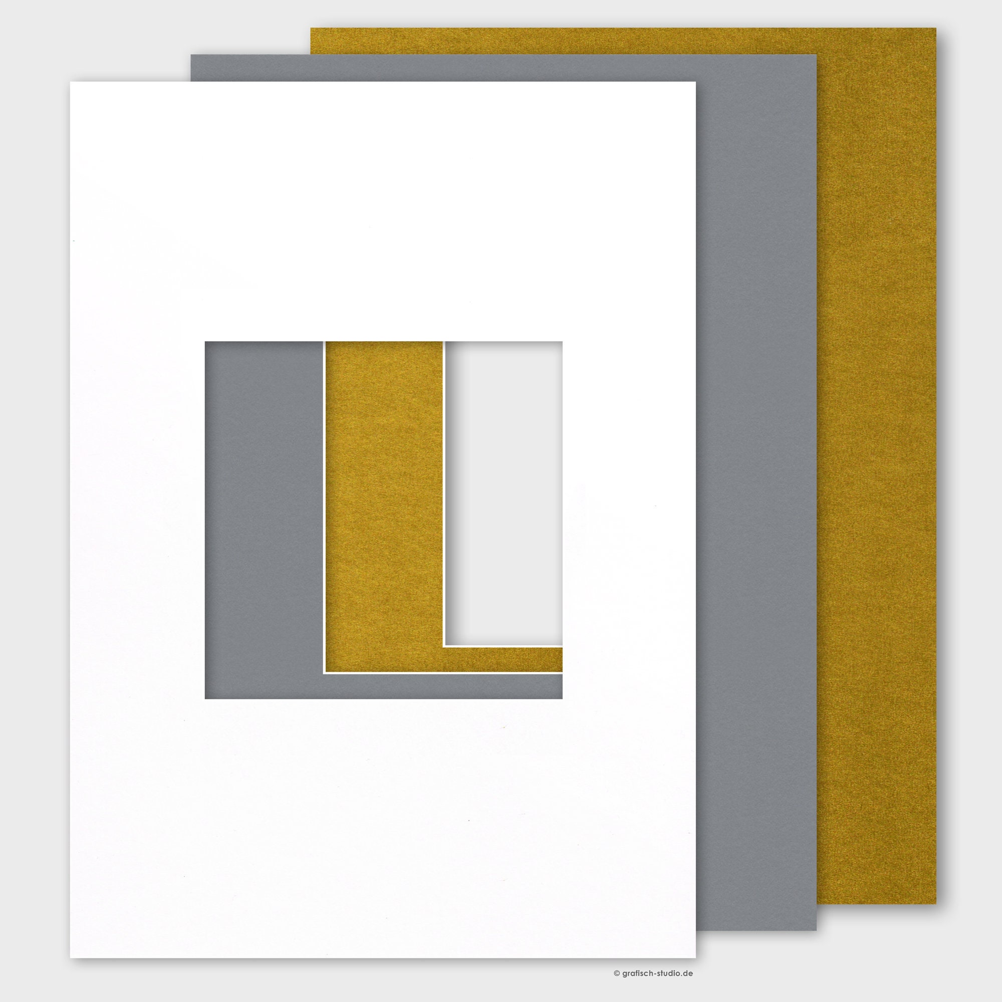 Individual Passe-partout Made to Measure, in the Colors White, Gray or ...