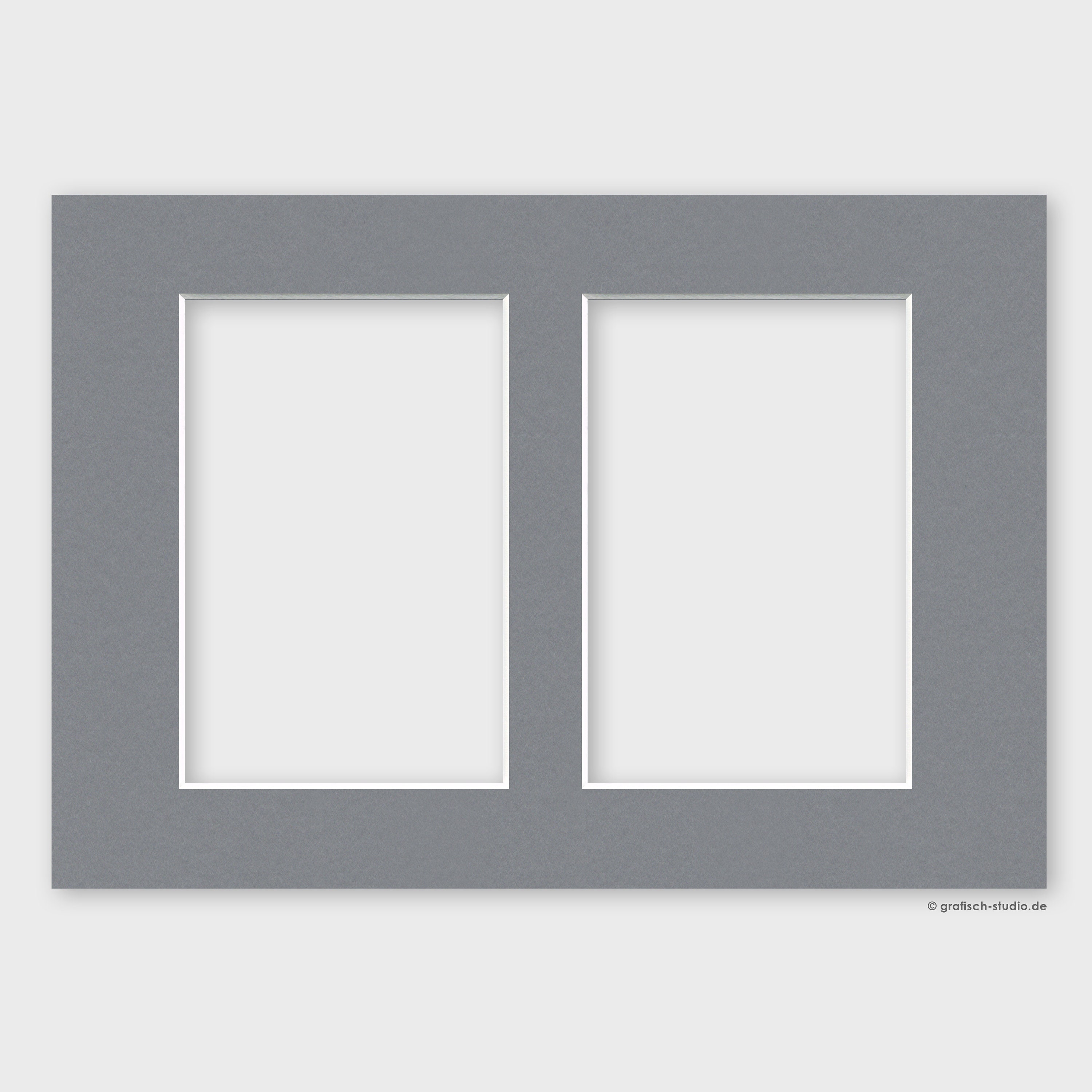 Passepartout DIN A4 With 2 Cutouts for Photos 15 X 10 Cm, White - Etsy