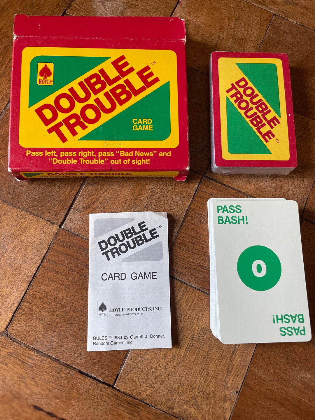 Vintage 1983 Double Trouble Card Game by Hoyle Complete With ...