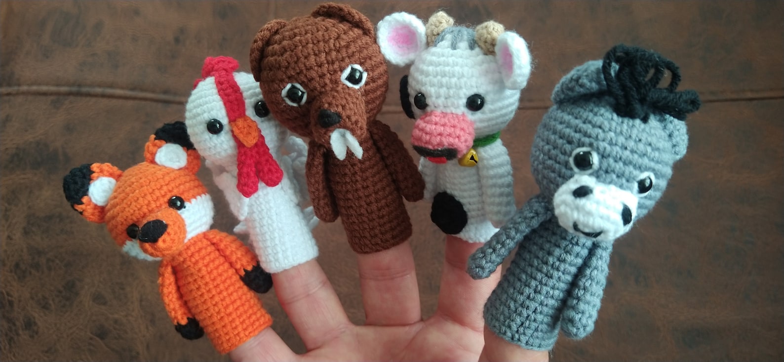 Finger Puppets Handmade Crochet Animals Amigurumi Toys Gifts for ...