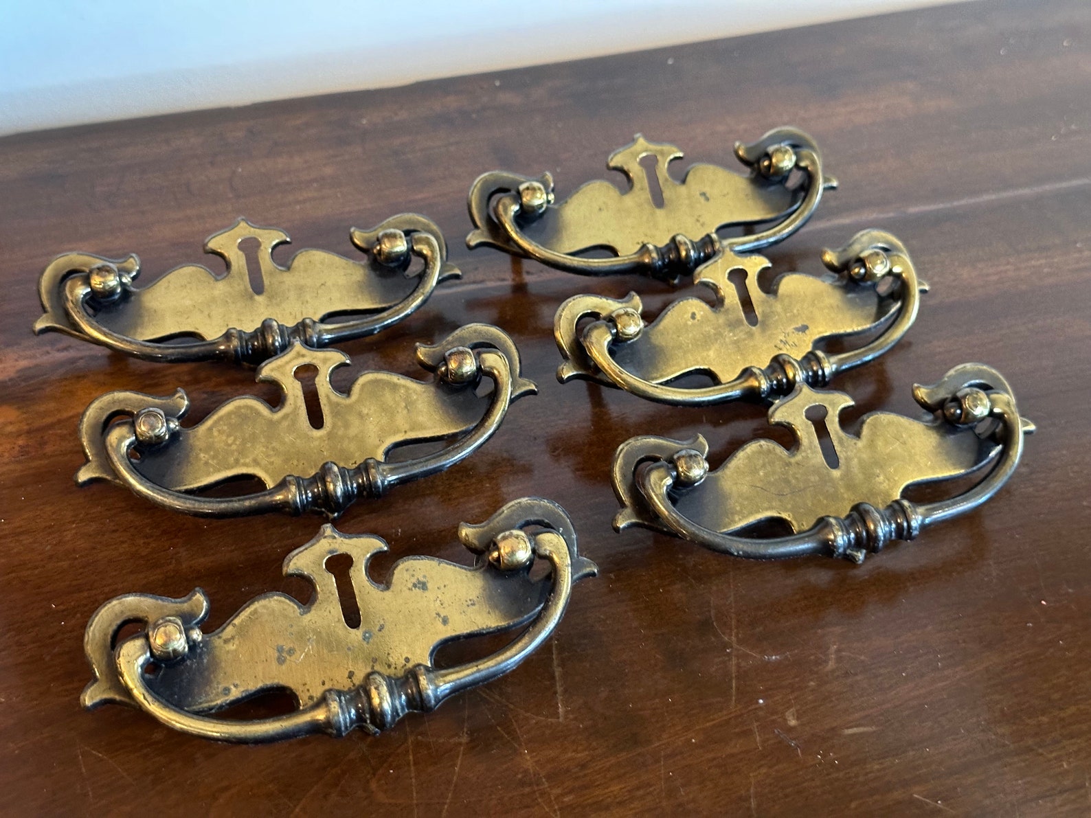 Set of 2 Chippendale Bat Wing Brass Drawer Pulls, KBC2 N10034 Furniture ...
