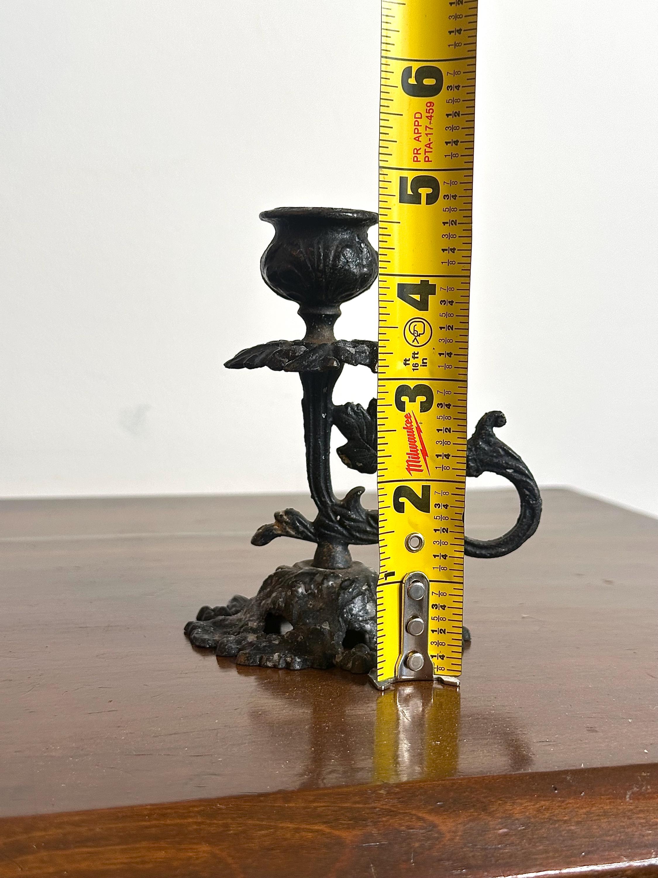 Vintage Cast Iron Candlestick Holder Taper Candle Holder, Mini ...