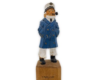 Wooden Captain Statue - Etsy