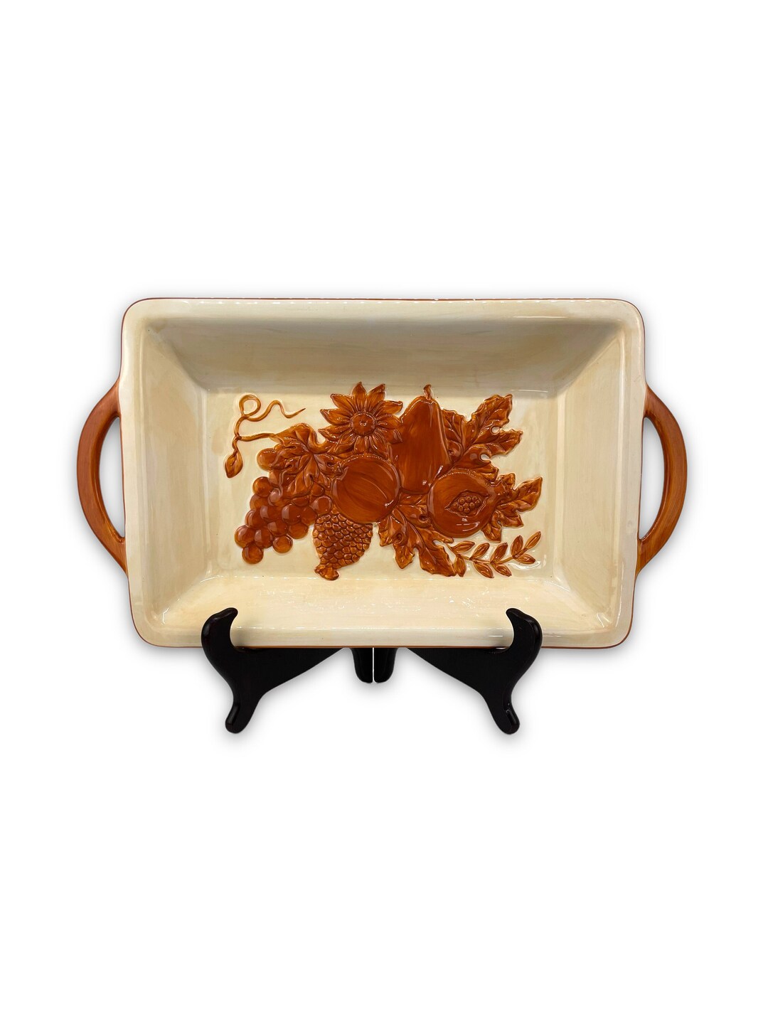 Fall Harvest Casserole Dish, Thanksgiving Plate, Fall Serving Platter ...