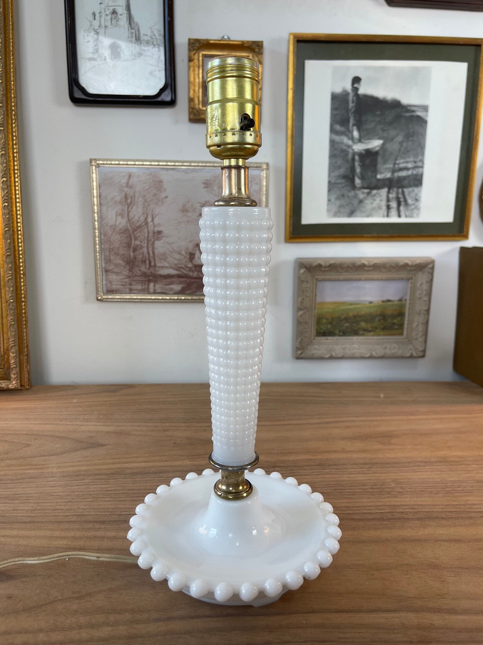 Vintage Milk Glass Lamp Floral Milk Glass Lamp Vintage Wedding Decor Vintage Home Decor Etsy