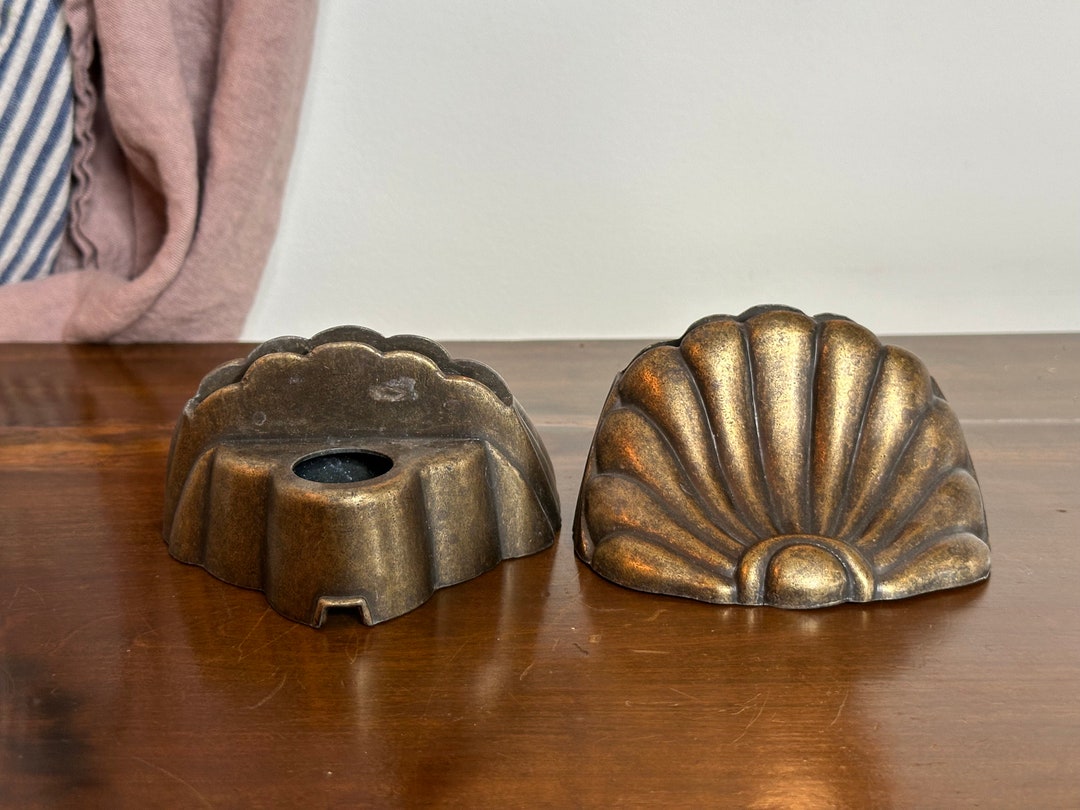 Antique Cast Metal Sea Shell Mini Lamp Base Part 1 Qty, L&LWMC 9984 TAP ...