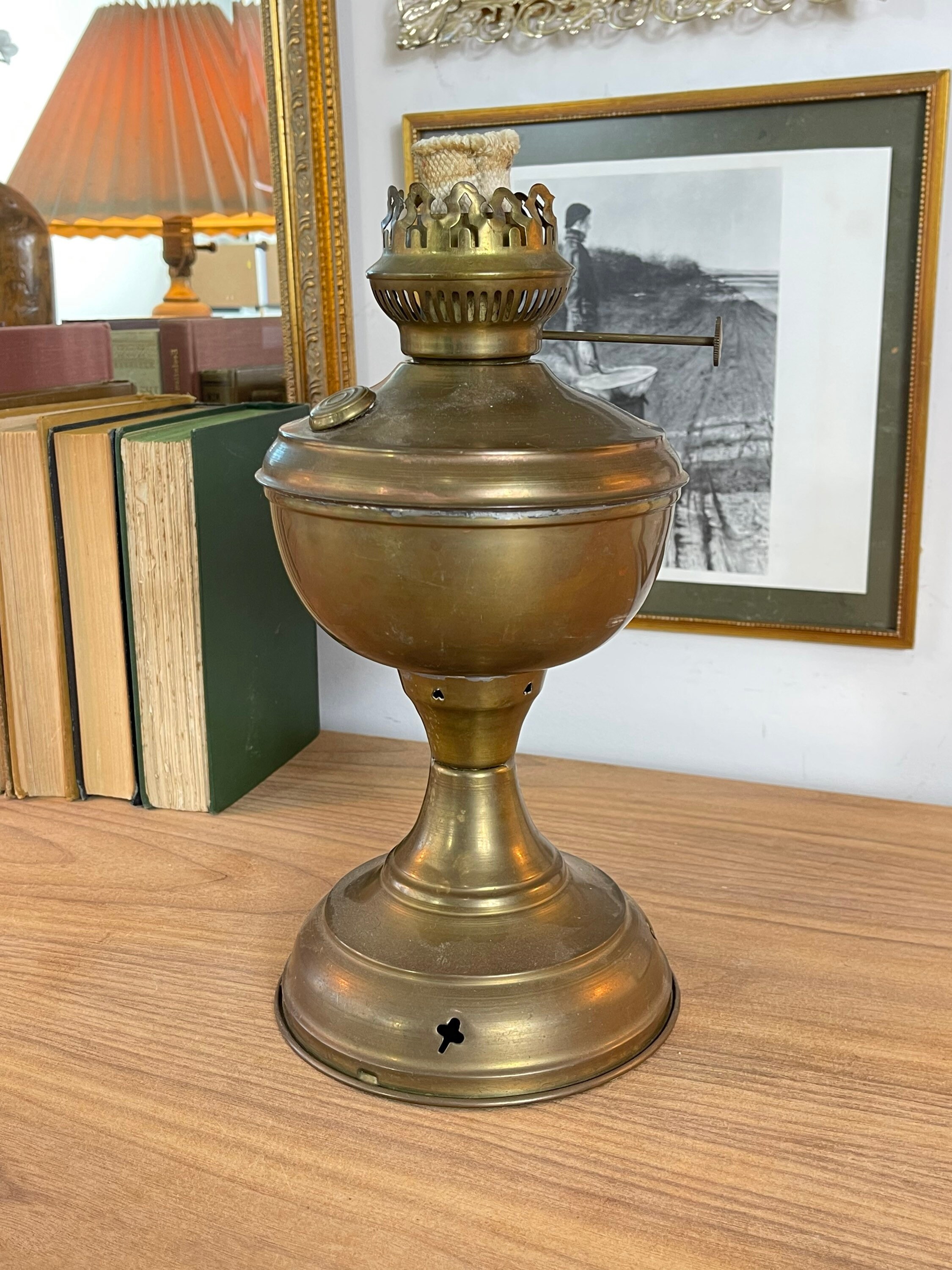 Antique Eagle Kerosene Oil Lamp Base, Brass Copper Oil Table Lamp ...