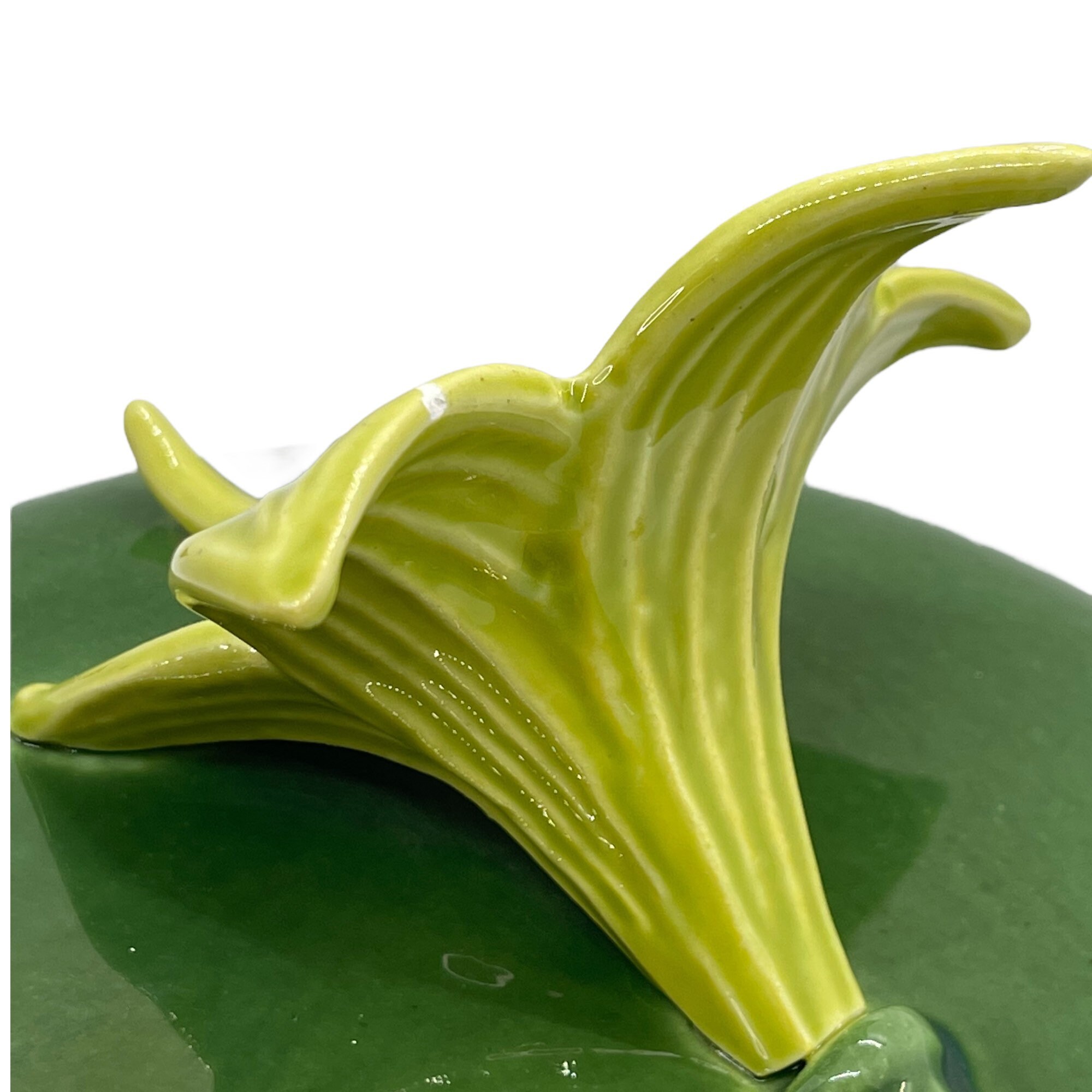 Vintage Royal Haeger Green Lily Candy Dish, Mid-century Modern Covered ...
