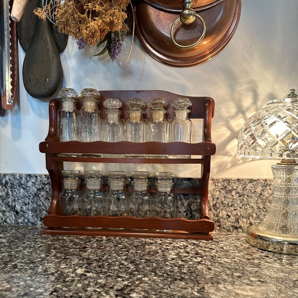 Vintage Apothecary Jar Spice Rack - Etsy