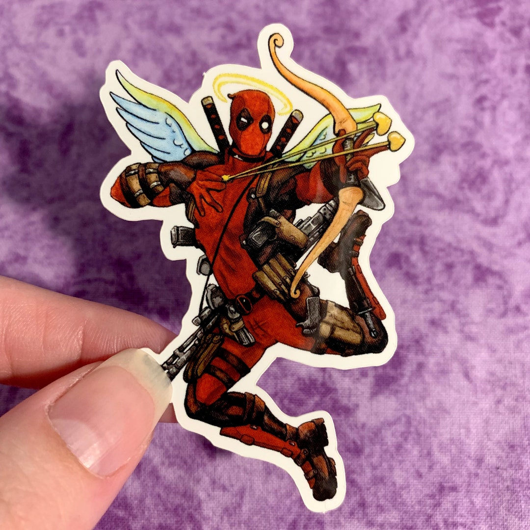 Marvel Deadpool Sticker Cupidpool - Etsy