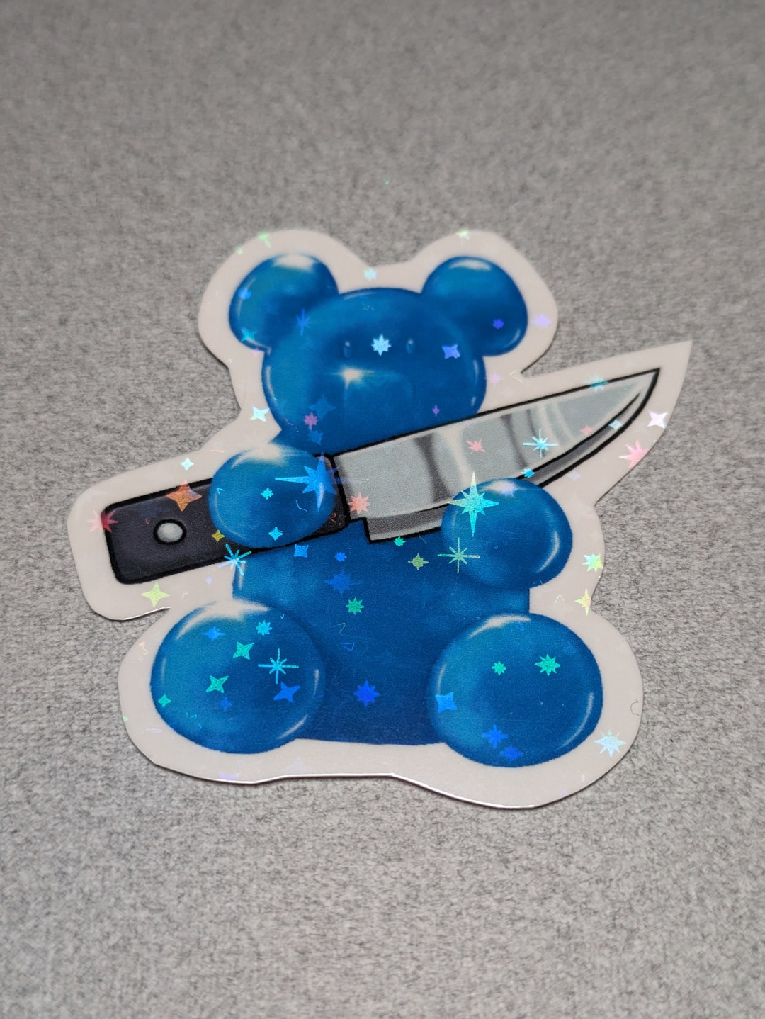 Stabby Gummy Bear Stickers Knife Sticker Gummy Bear - Etsy