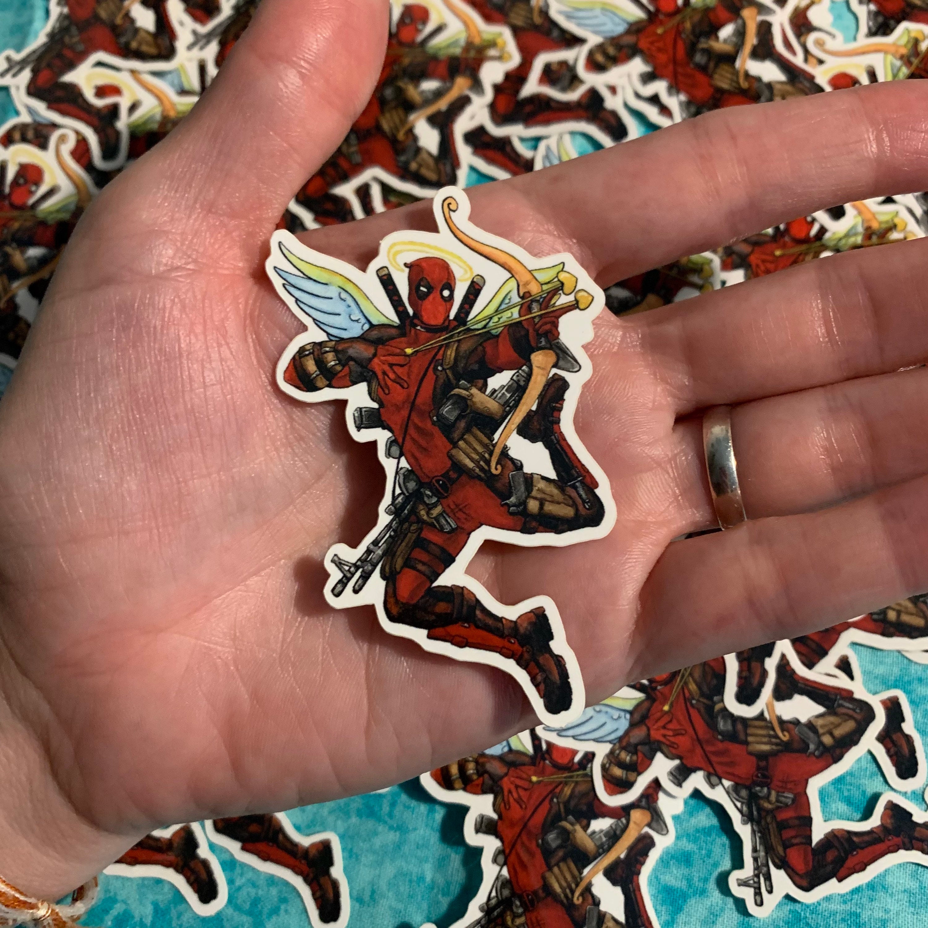 Marvel Deadpool Sticker Cupidpool - Etsy
