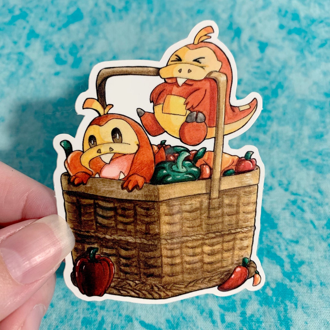 Pokemon Fuecoco Sticker Basket of Peppers - Etsy