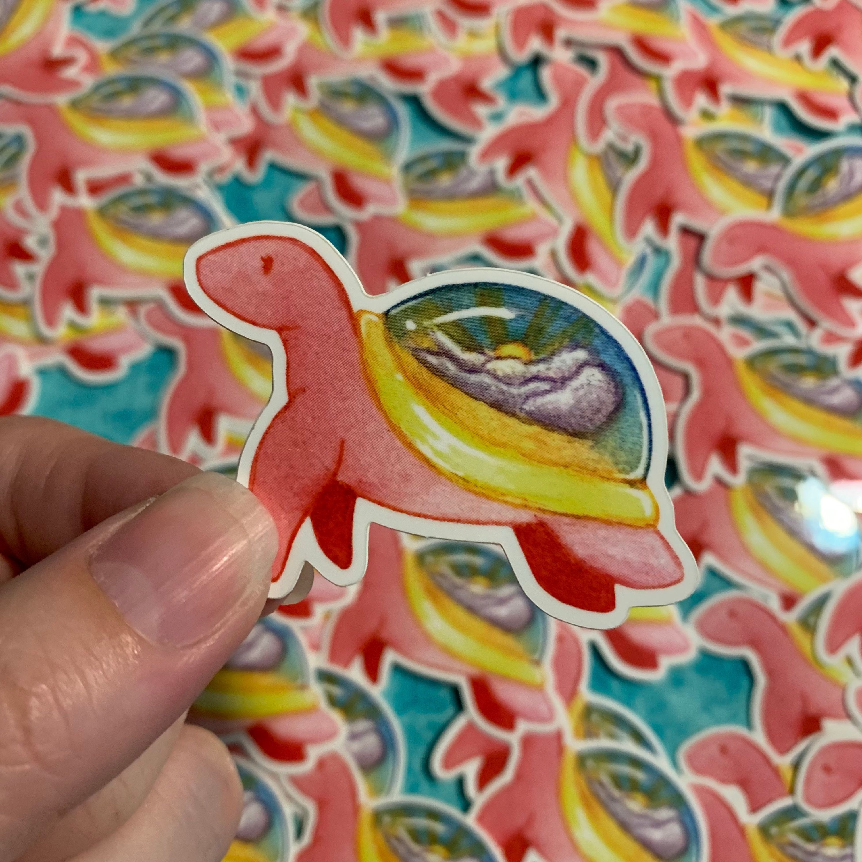Cute Turtle Sticker | Sunset Turtle - Etsy
