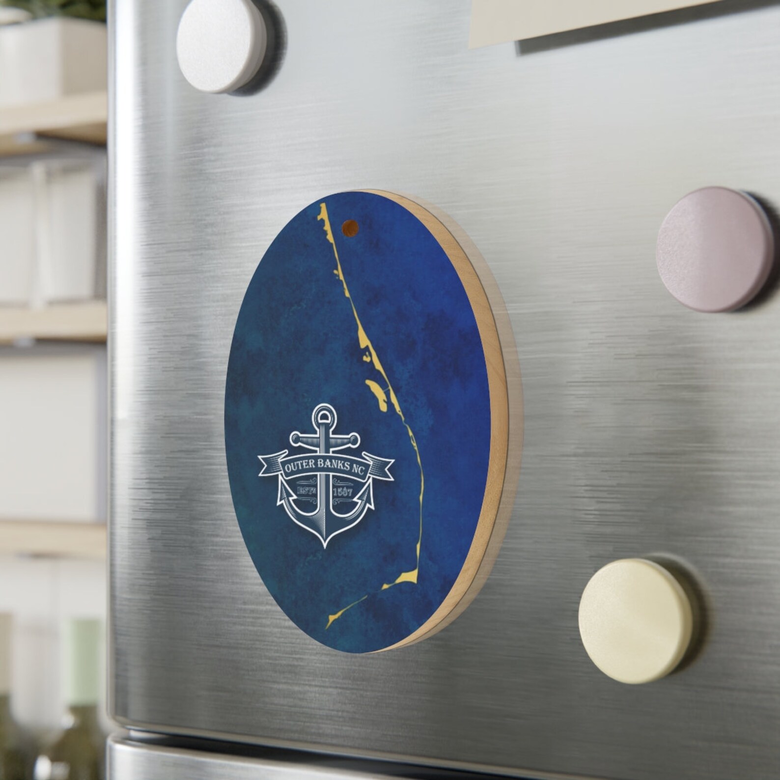 Outer Banks Map Wooden Christmas Ornaments/magnets - Nautical Design on ...