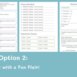 Editable Teacher Syllabus Template for Elementary, Middle, and High ...
