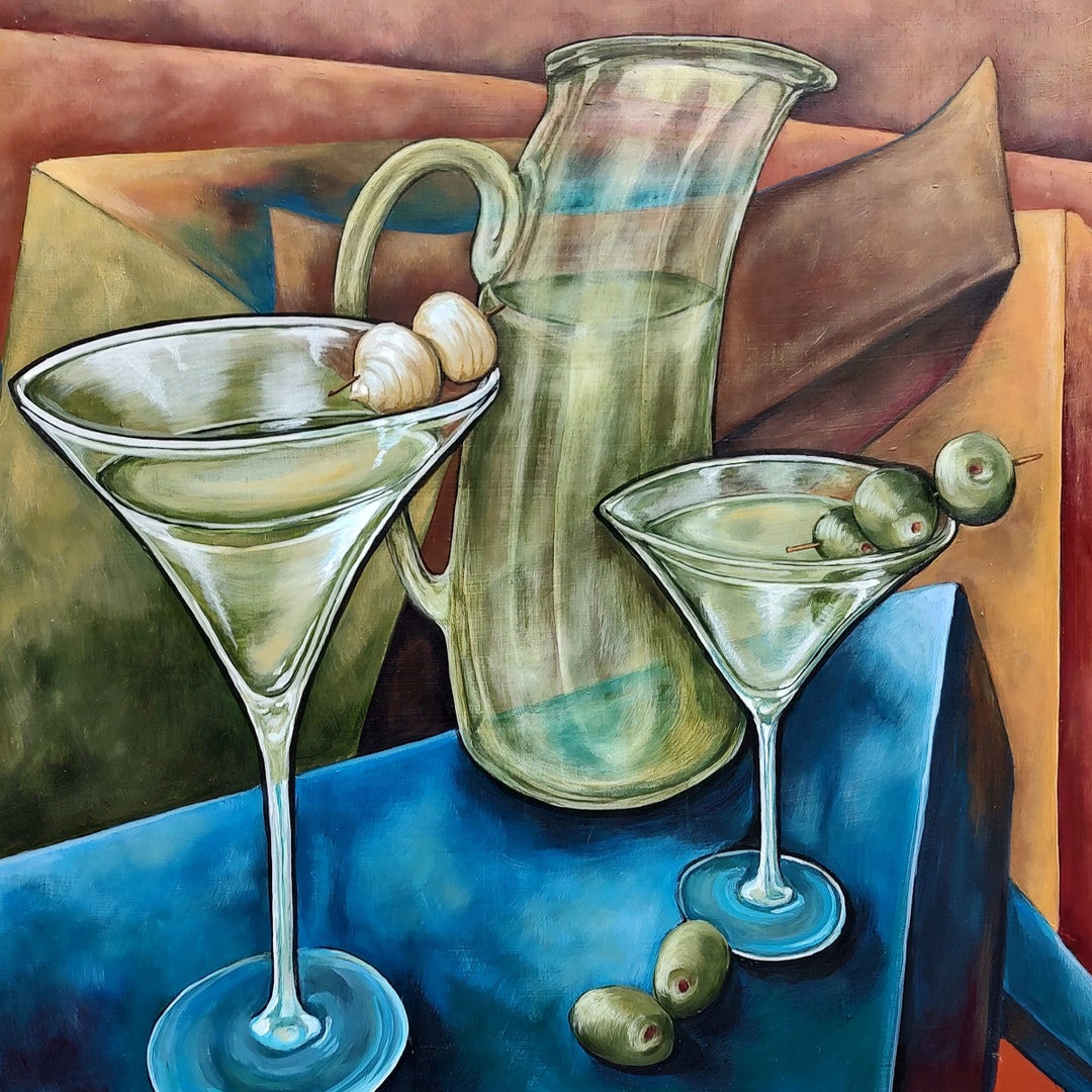 Martini, Gibson, Pitcher on Slanted Table - Etsy