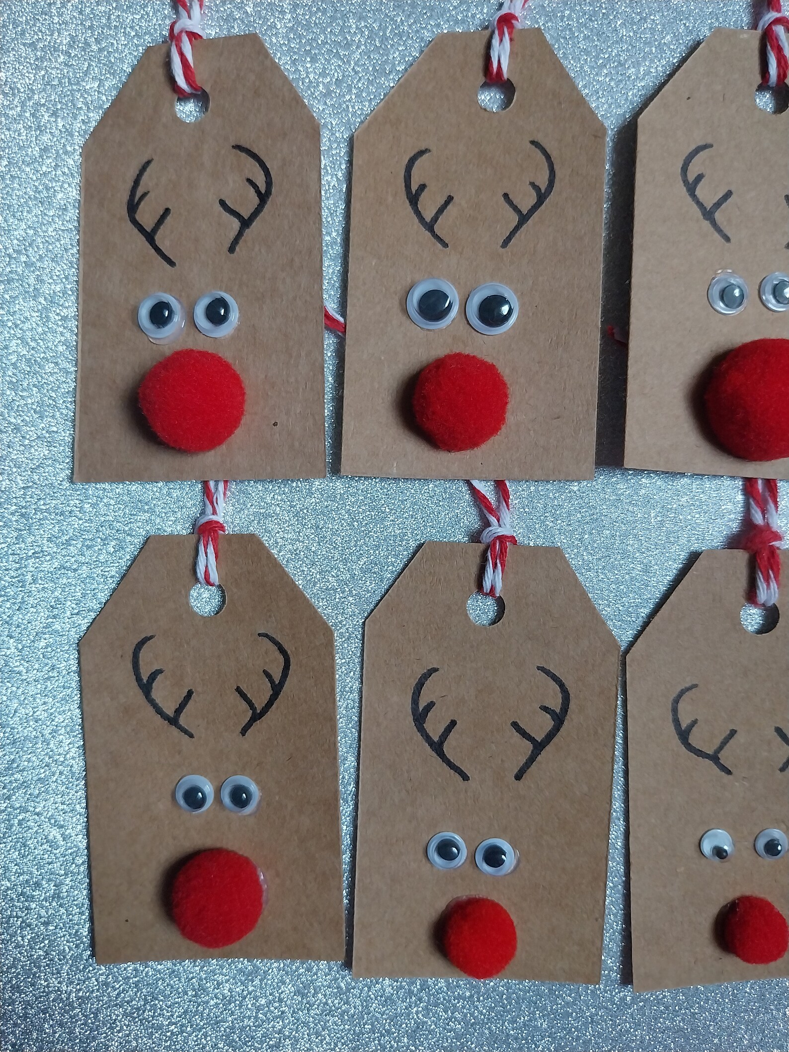 Handmade Reindeer Gift Tags Pack of 10 - Etsy UK