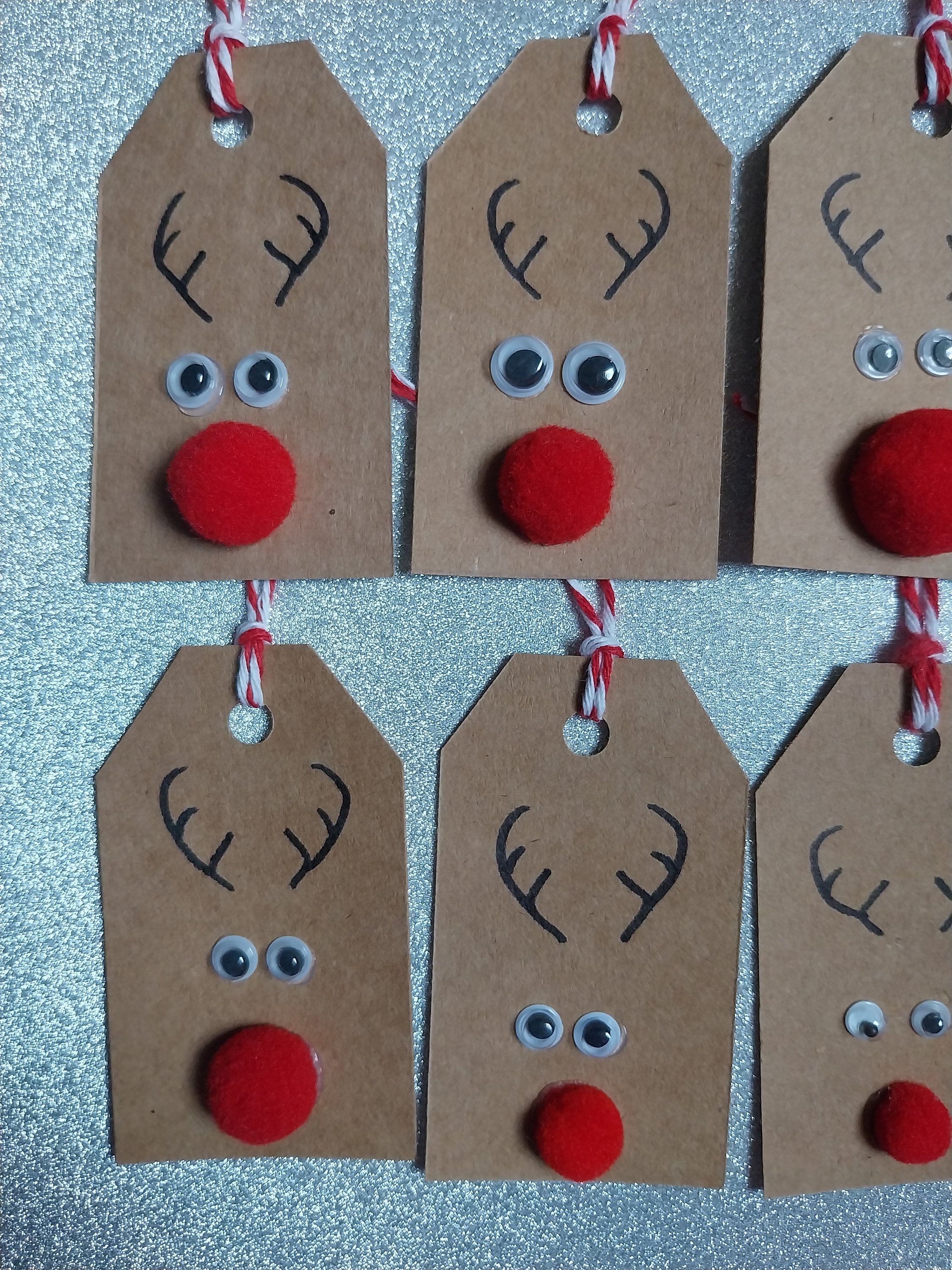 Handmade Reindeer Gift Tags Pack of 10 - Etsy UK