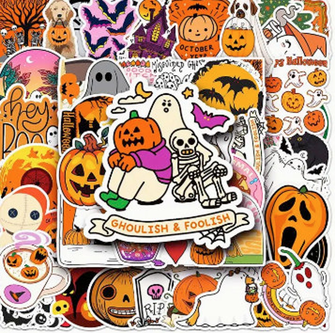 Halloween Stickers 50 Pack Stickers Scary Stickers - Etsy