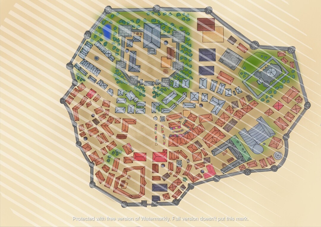 Stadtkarte Dungeons and Dragons, DSA, RPG City Map - Etsy