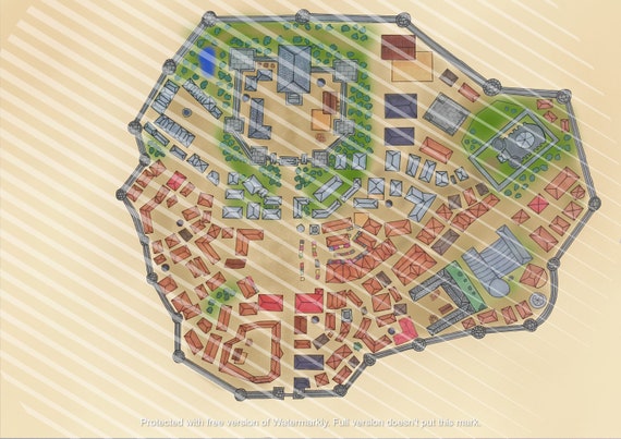 Stadtkarte Dungeons and Dragons DSA RPG City Map - Etsy