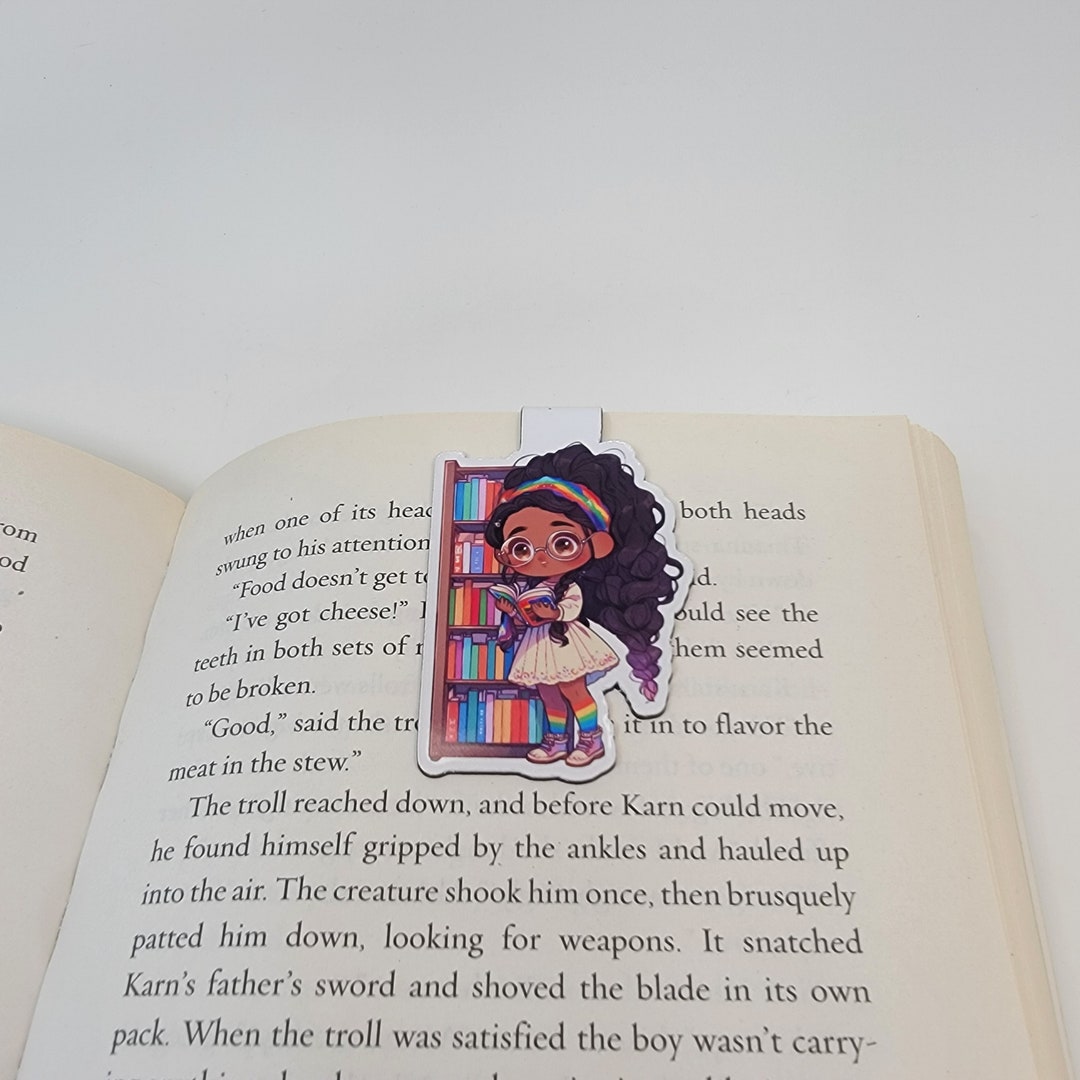 Magnetic Bookmark, Girl Reading Book Magnetic Book Mark, Bookmark - Etsy