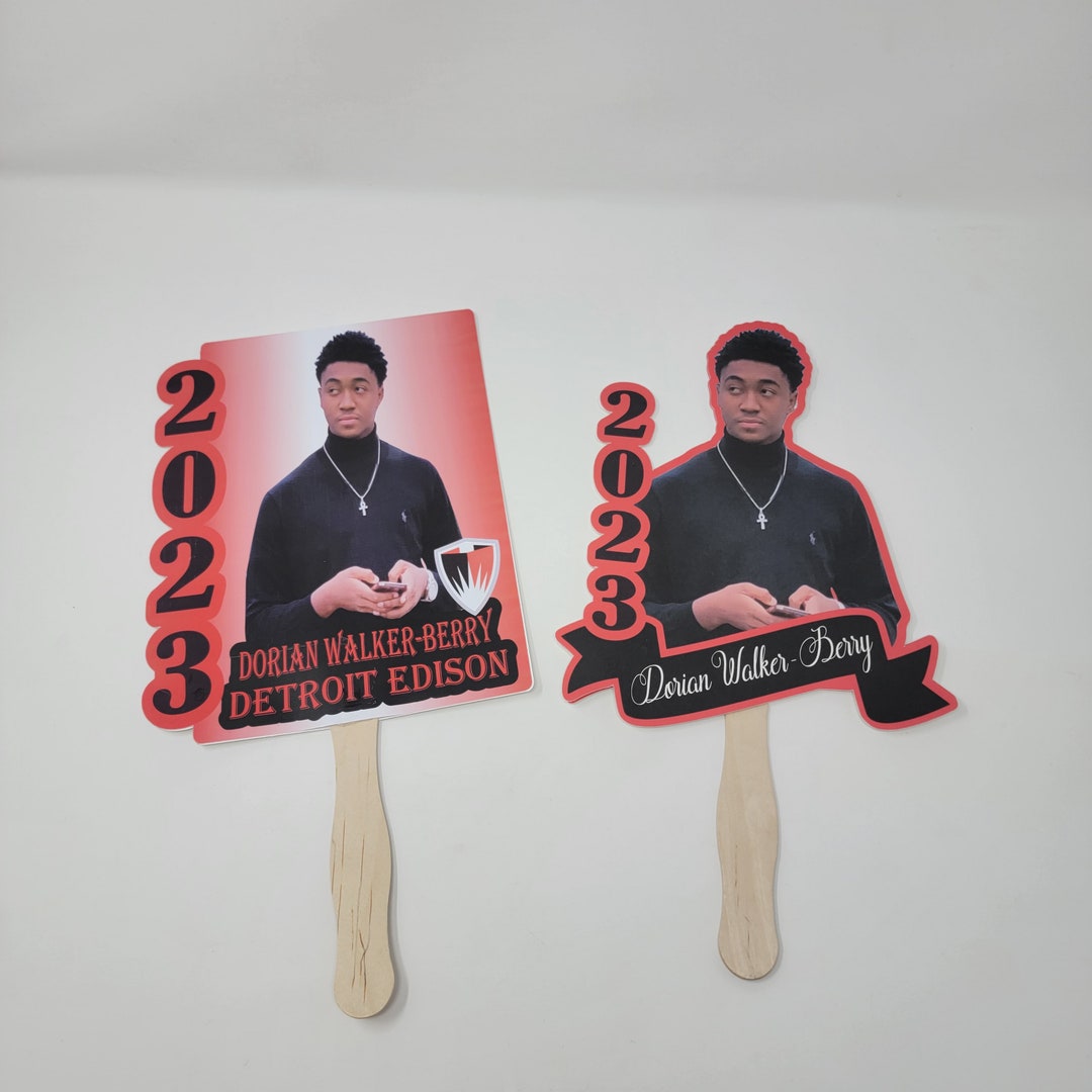 Custom Graduation Fans, Personalized Grad Party Favors, Set of 5 - Etsy