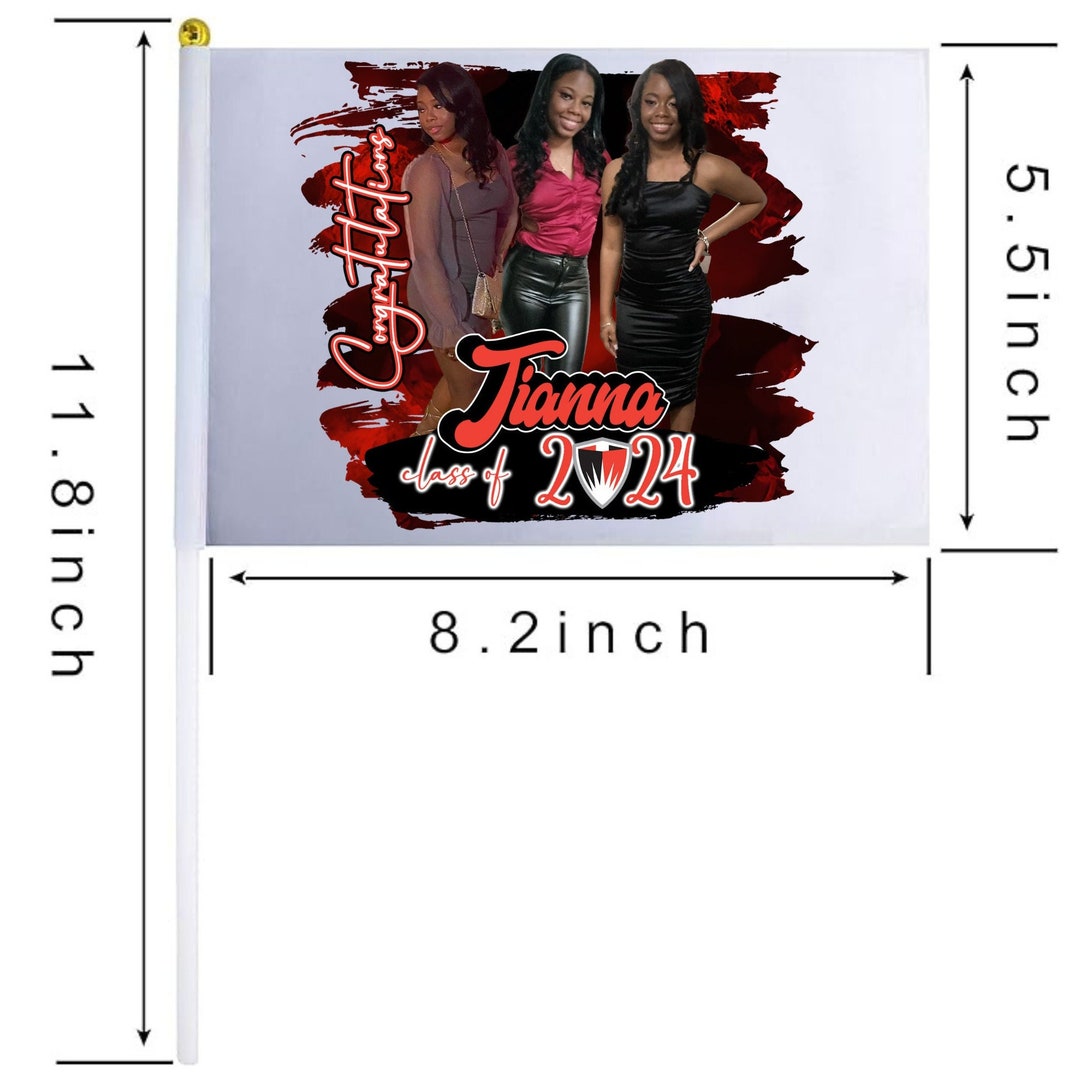 Graduation Mini Flags, Personalized Graduation Flags, Custom Graduation ...
