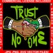 Trust No One Hustle Hand Shake Snake Sharp Scary Teeth Bloody - Etsy