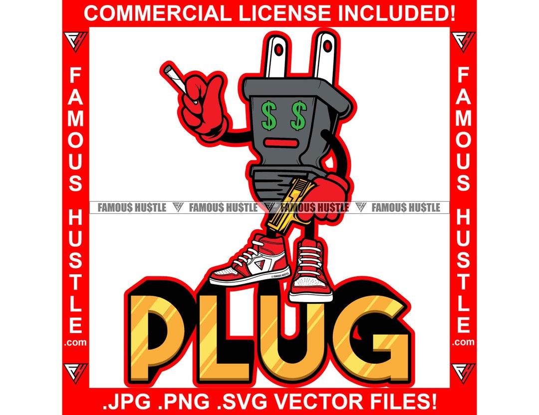 Plug Hip Hop Rapper Holding Gun Smoking Cigar Trapper Mafia Boss Gang ...