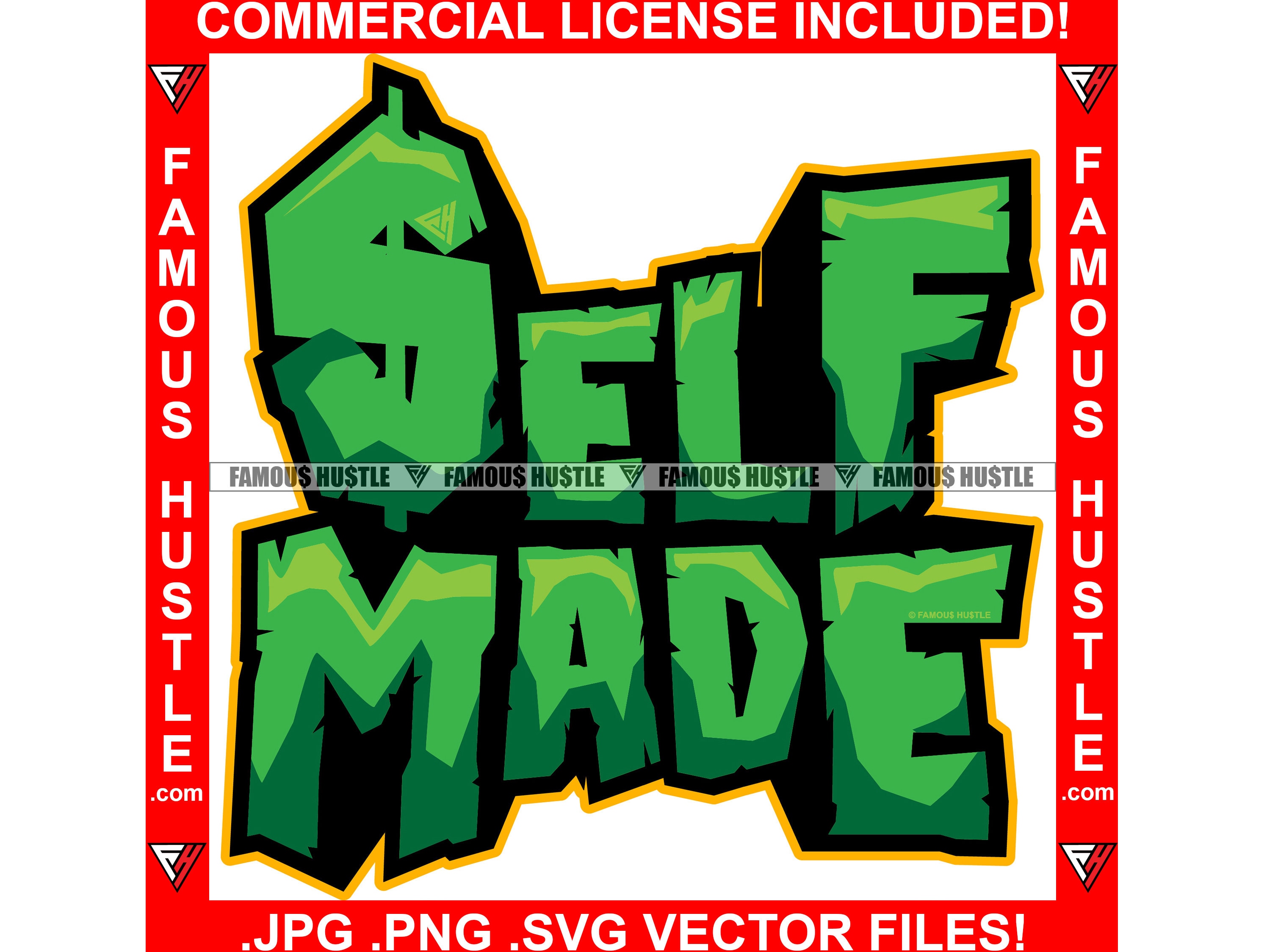 Self Made Quote Money Dollar Sign Savage Trap Mafia Boss Cash Hustle ...