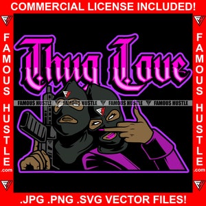 Thug Love Gangster Couple Holding Machine Gun Wearing Ski Mask Trap ...