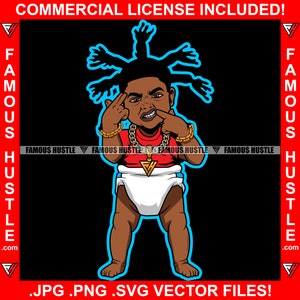 Famous Hustle Black Gangster Mafia Boss Baby Boy Diaper Trap Trapper ...