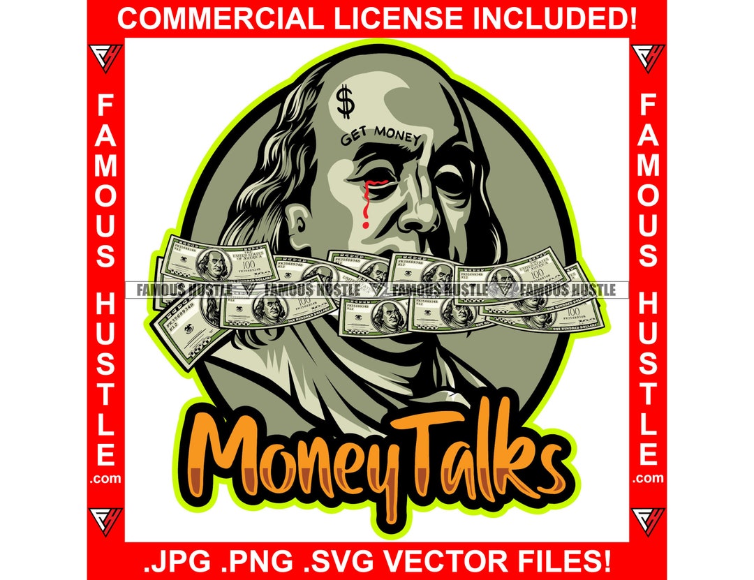 Money Talks Gangster President Benjamin Franklin (Instant Download) - Etsy
