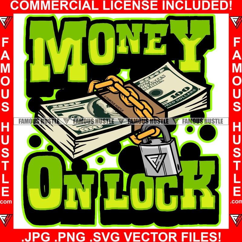 Money on Lock Svg - Etsy