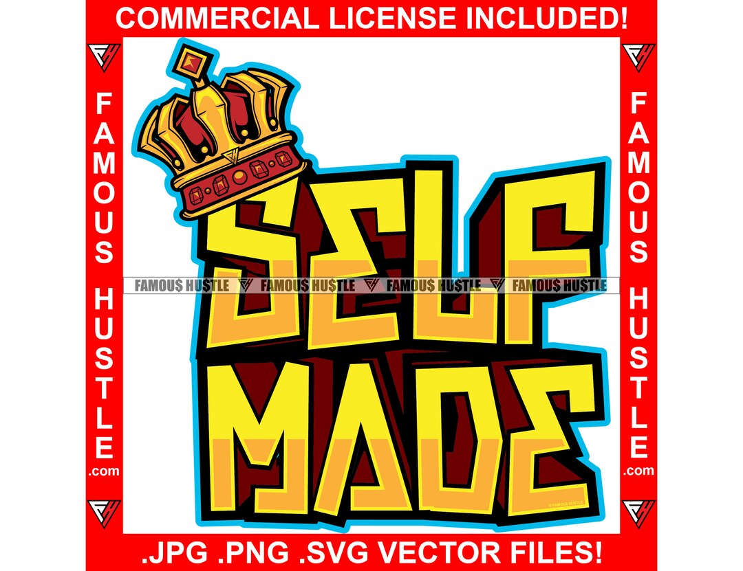 Self Made King Wearing Crown Mafia Boss Trap Trapper Gangster Savage ...