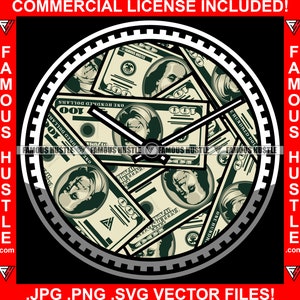 100 Dollar Money Bill Clock Cash Time Trap Trapper Plug Savage Mob Boss ...