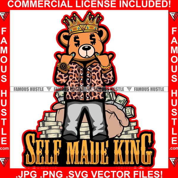Mafia Teddy King Svg - Etsy Canada