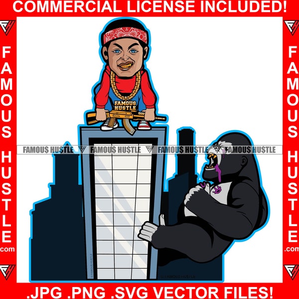 Gangster Gorilla Svg - Etsy