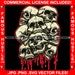 Skull Skeleton Head Horror Bloody Dripping Blood Drip Gangster Hip Hop ...