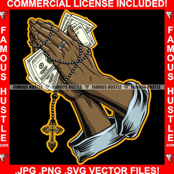 Praying Hands With Money Svg - Etsy