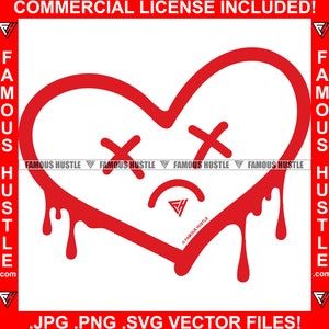 Love Sad Face Broken Heart X Eyes Sad Emoji Heartless Blood Dripping ...