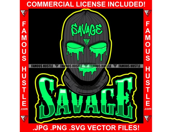 Savage Gangster Ski Mask Dripping Drip Slime Gangsta Dope - Etsy Australia