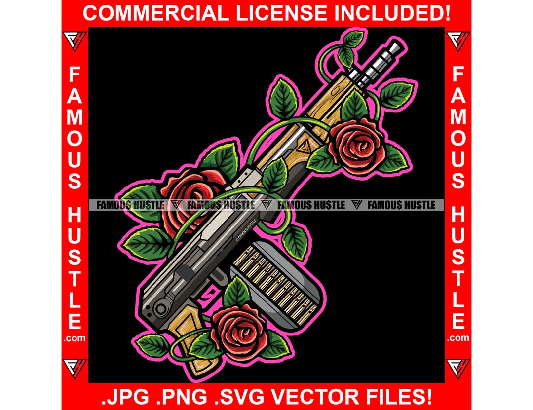 Machine Gun Roses Flowers Gangster Mafia Boss Statue Hip Hop Rap Rapper ...