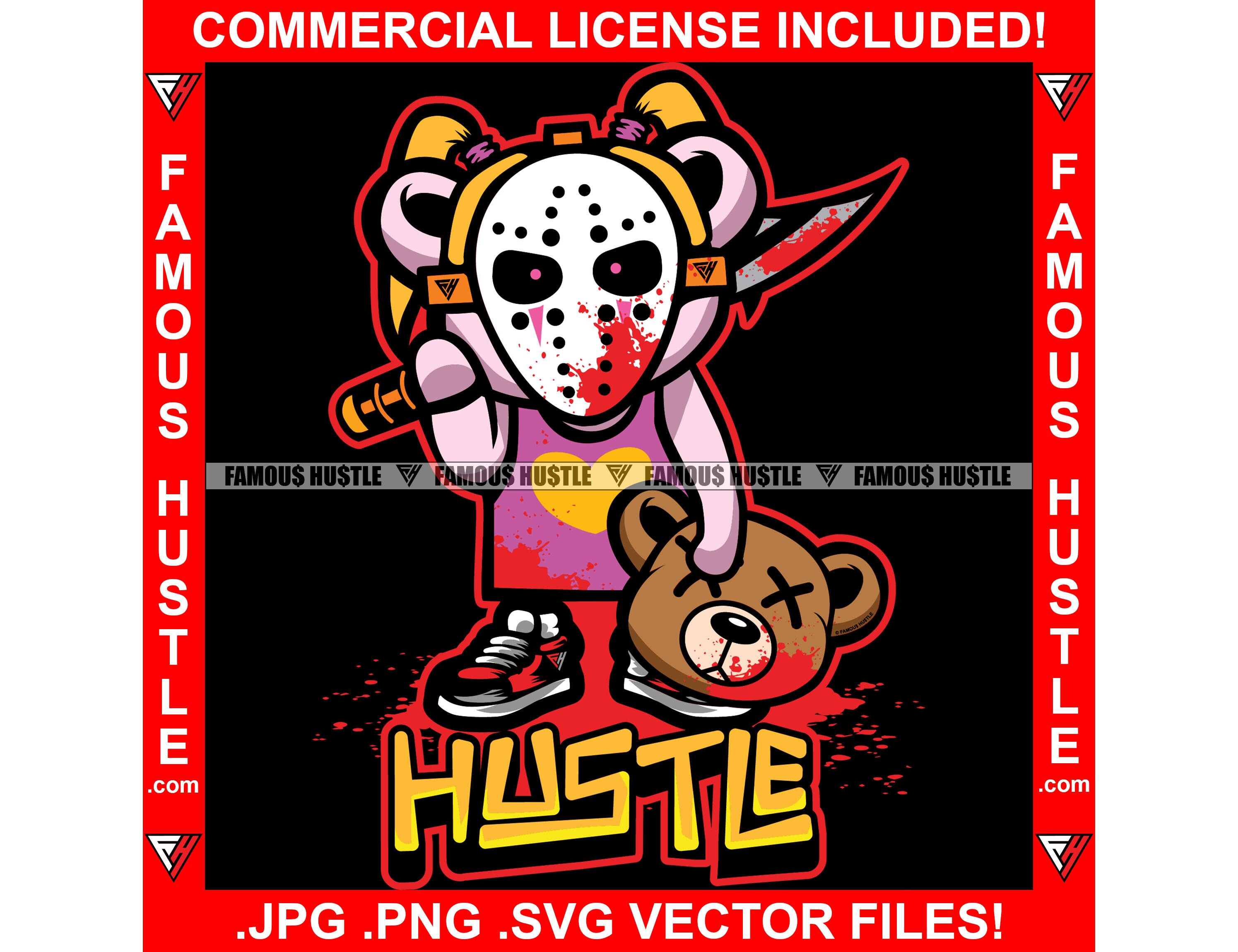 Hustle Gangster Killer Teddy Bear Female Holding Blood - Etsy