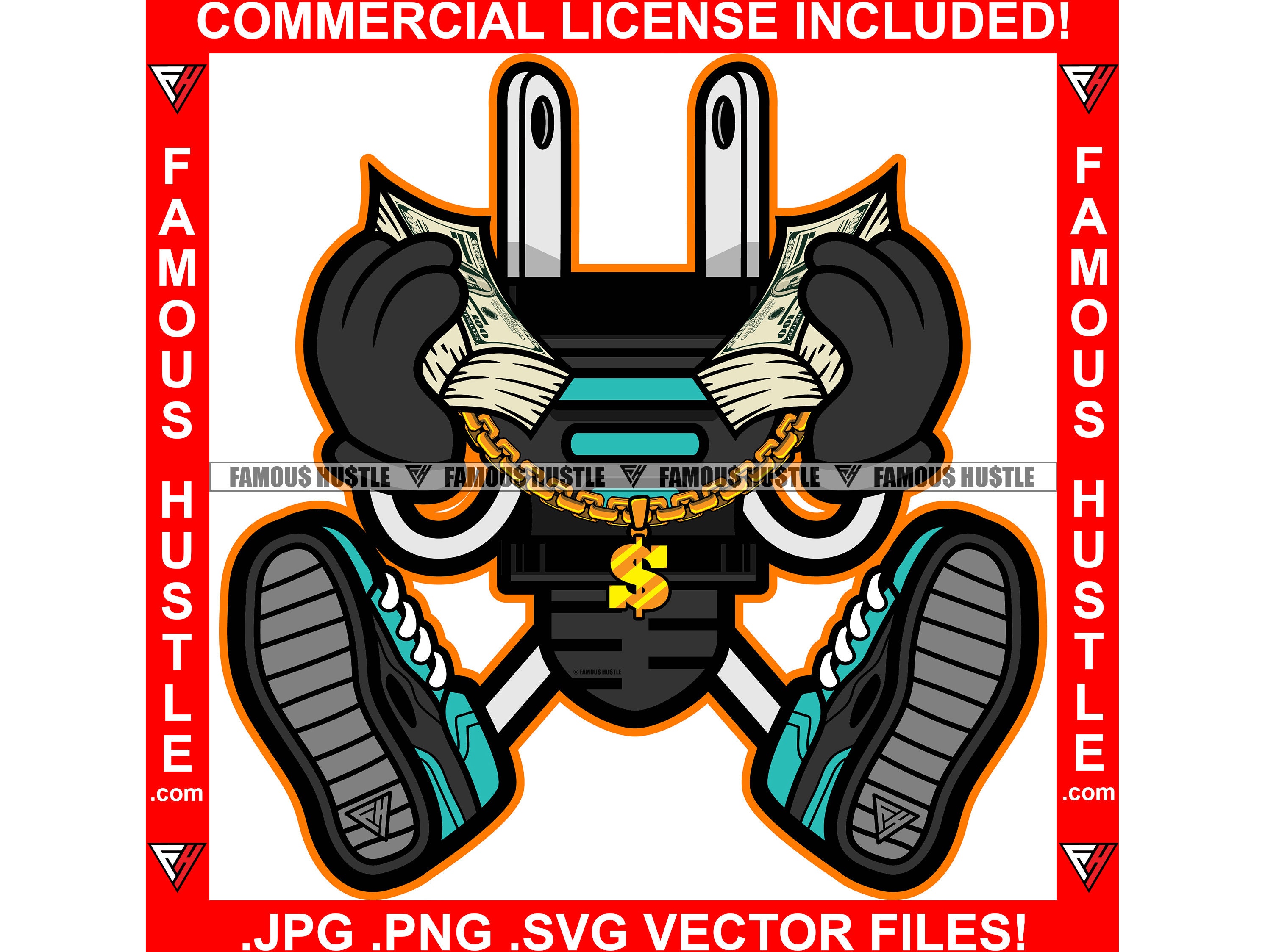 Plug Gangster Hustle Mafia Boss Holding Money Stack Wearing Gold ...